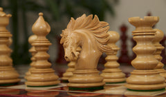 Raging Stallions Series Luxury Staunton Blood Rosewood Chessmen - 4.4 ...